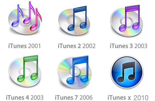 iTunes Logo Evolution | mixed interests